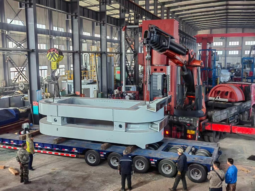 Delivery of 10000-ton hydraulic press for target material forging.